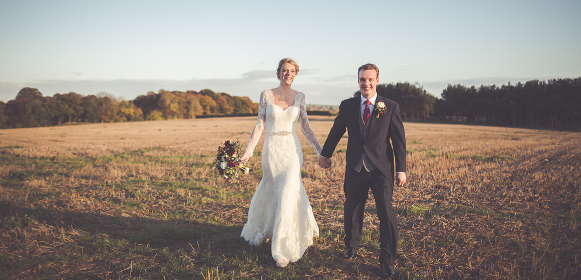 Beth and Joe’s Autumn Wedding at Curradine Barns